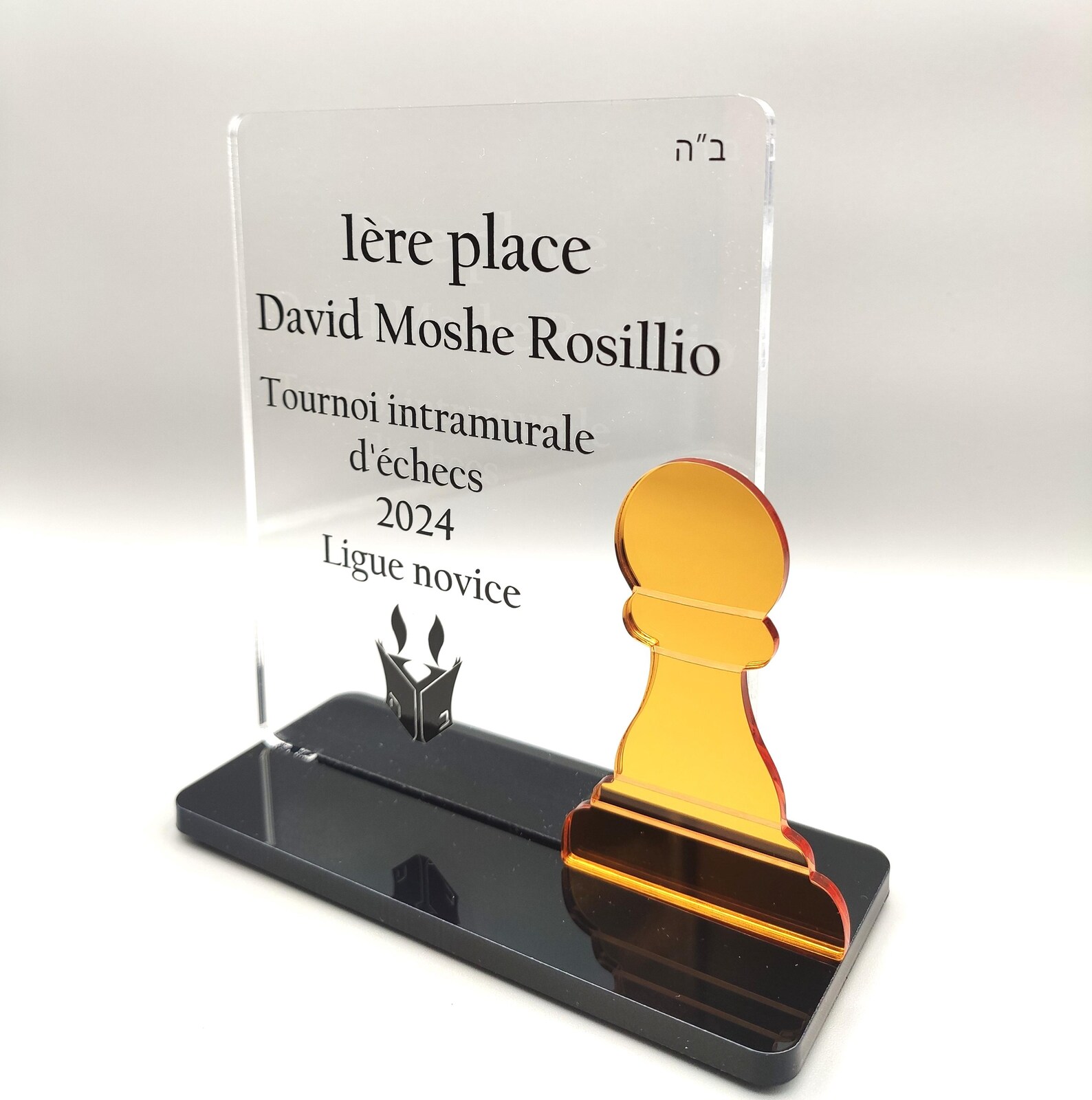 Personalized Acrylic Chess Award Set – Gold, Silver & Bronze - Etsy