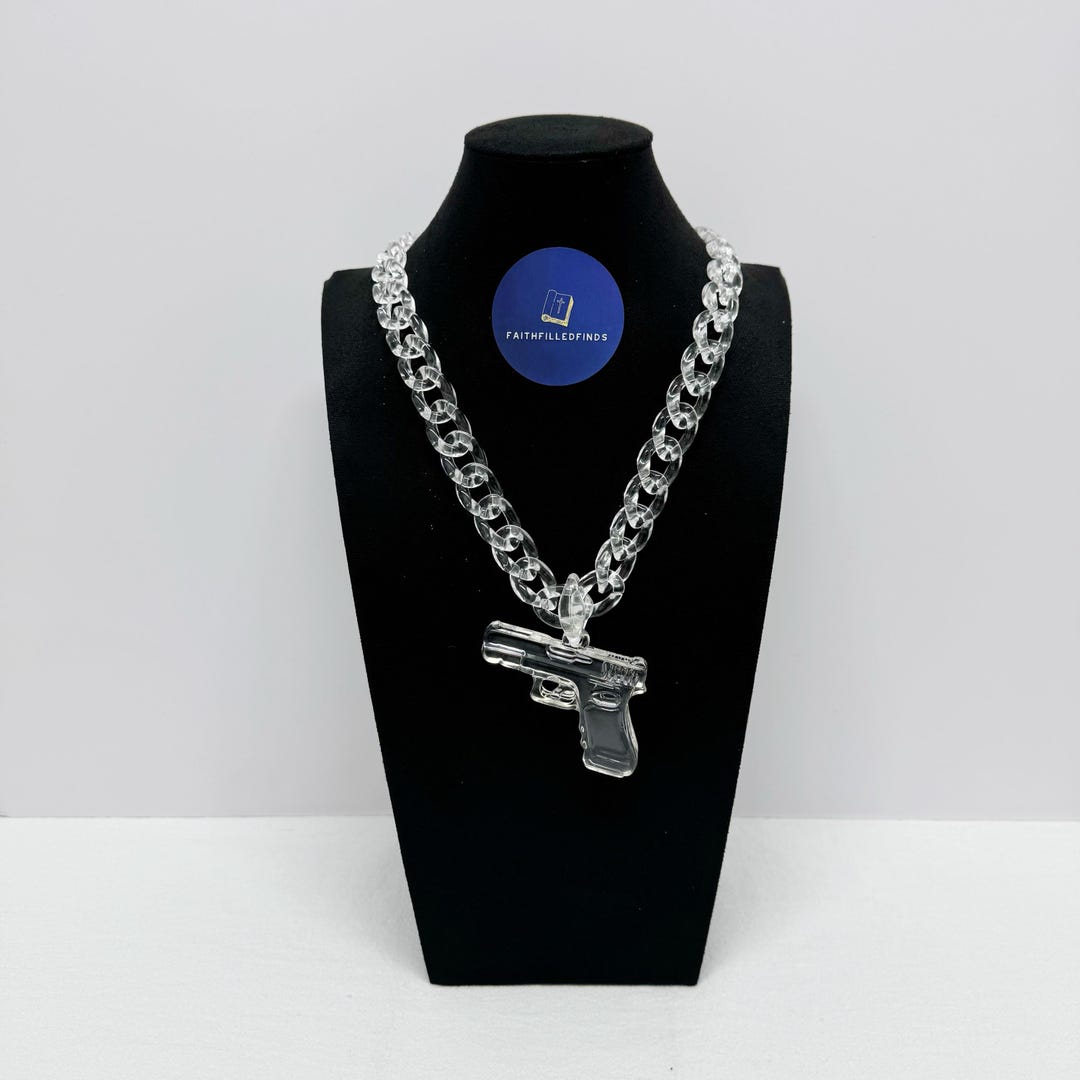 Clear Cool Pendant Chain Necklace for Men, Women, Boys, Girls, Trendy ...
