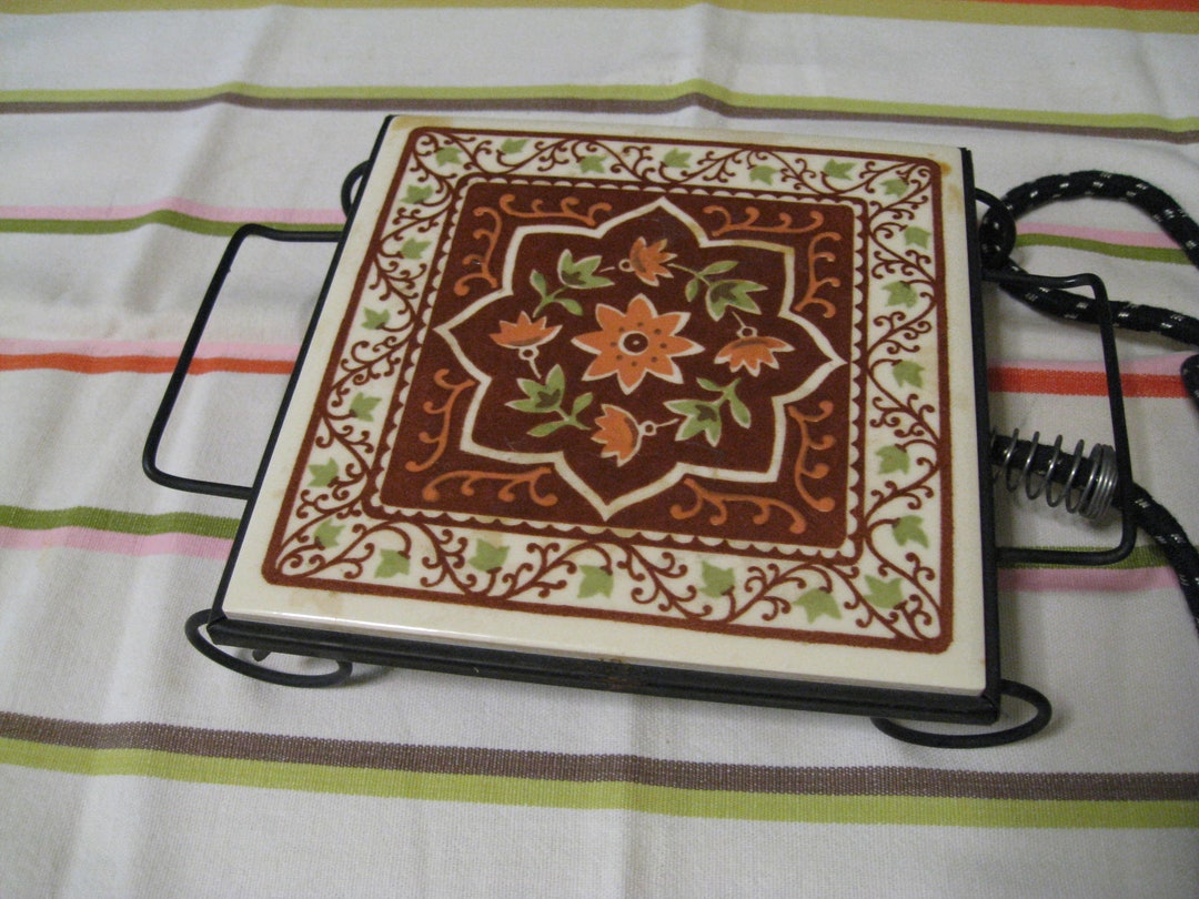 Mid Century Electric Hot Plate Ceramic Trivet, Hot Pad, Food Warmer ...