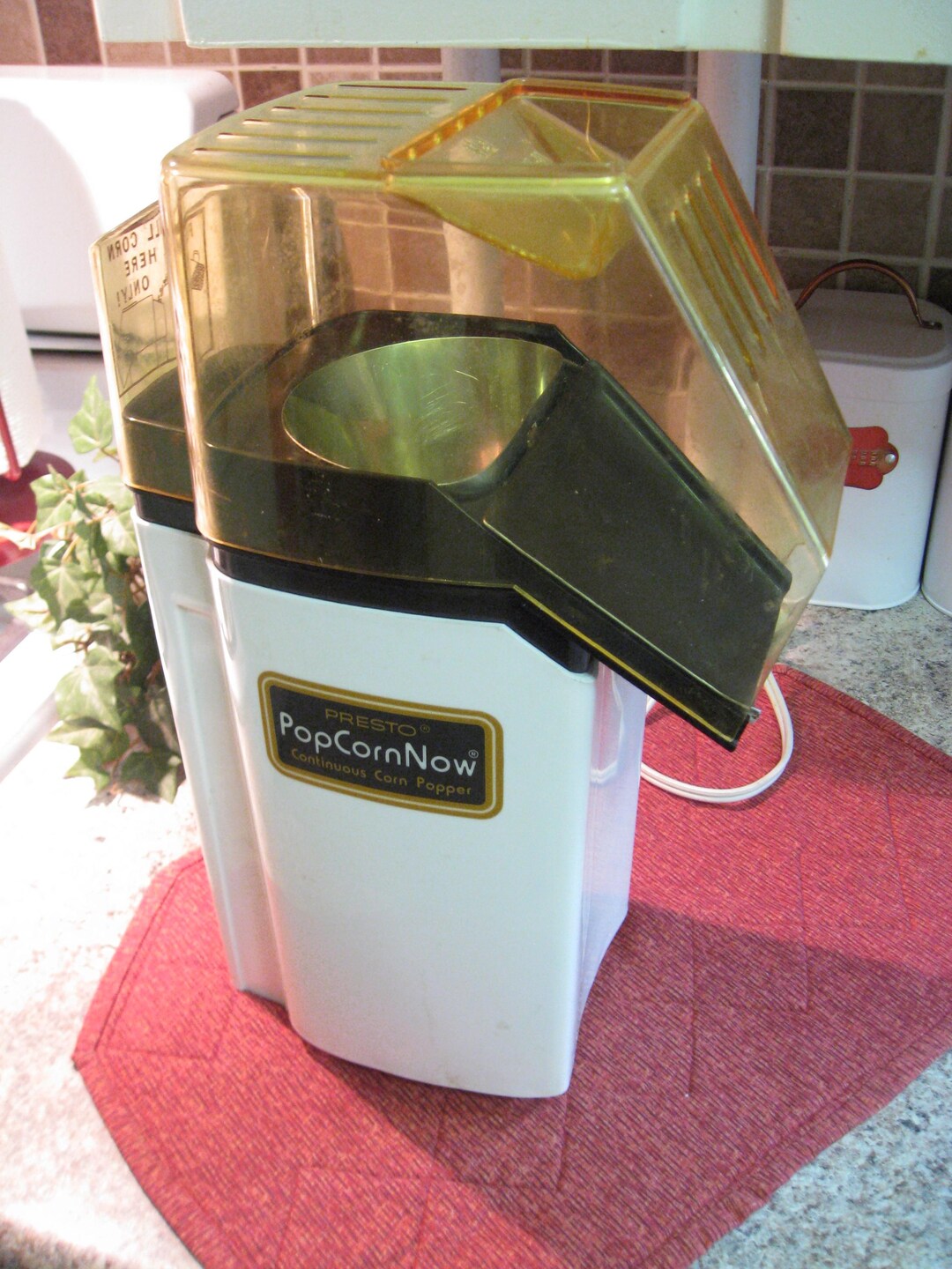 Presto pop Corn Now Hot Air Popcorn Popper, Electric, Butter Melter ...