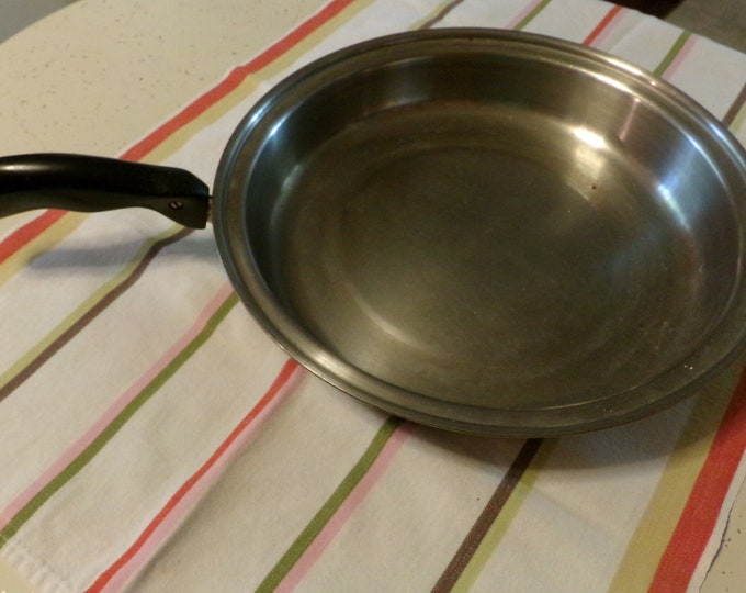 Vintage Heavy Duty 18/8 Stainless Steel Skillet, Permanent Brand, Solar ...