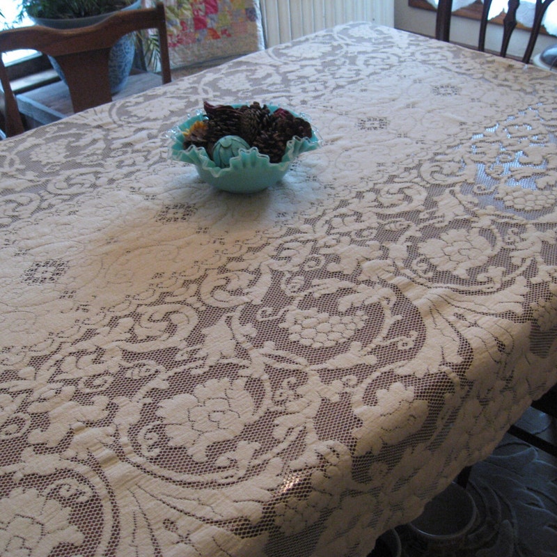 Lace Tablecloth - Etsy