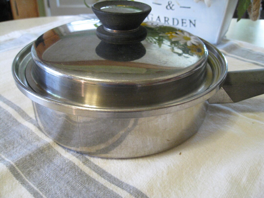 Mid Century Amway Queen Sauce Pan 10/8 Stainless Steel, W/lid, 60s-70s ...