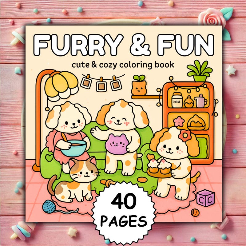 Furry Animals Coloring - Etsy Australia