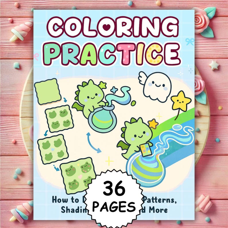 Coco Wyo Coloring Practice Workbook – 36 Easy Pattern Pages (PDF & PNG ...
