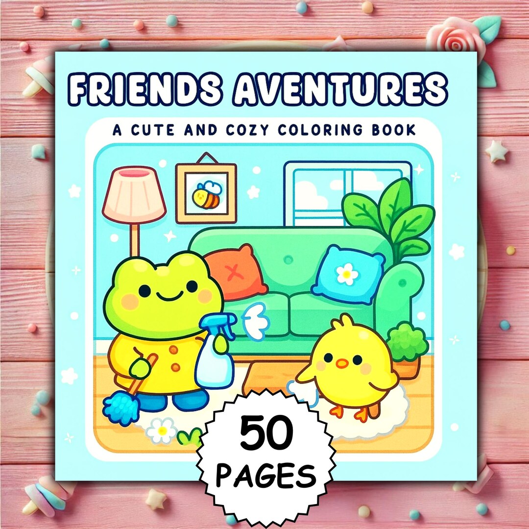 Coco Wyo Animal Friends Coloring Book: 50 Cozy Pages (PDF/PNG Printable ...