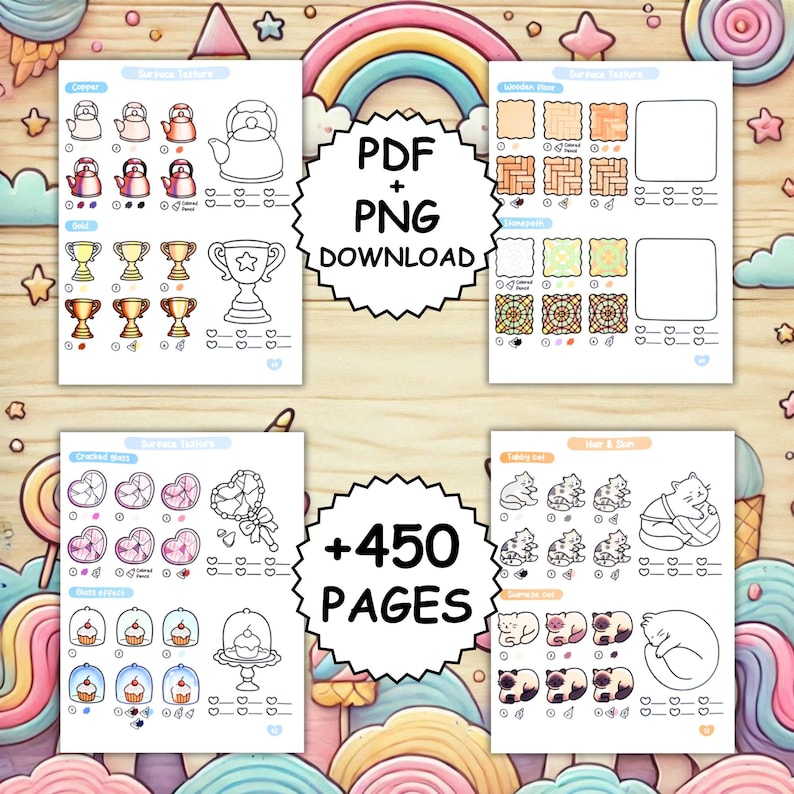 How to Draw Easy Patterns Coloring Book Pack: & Bold Designs (PDF + PNG ...