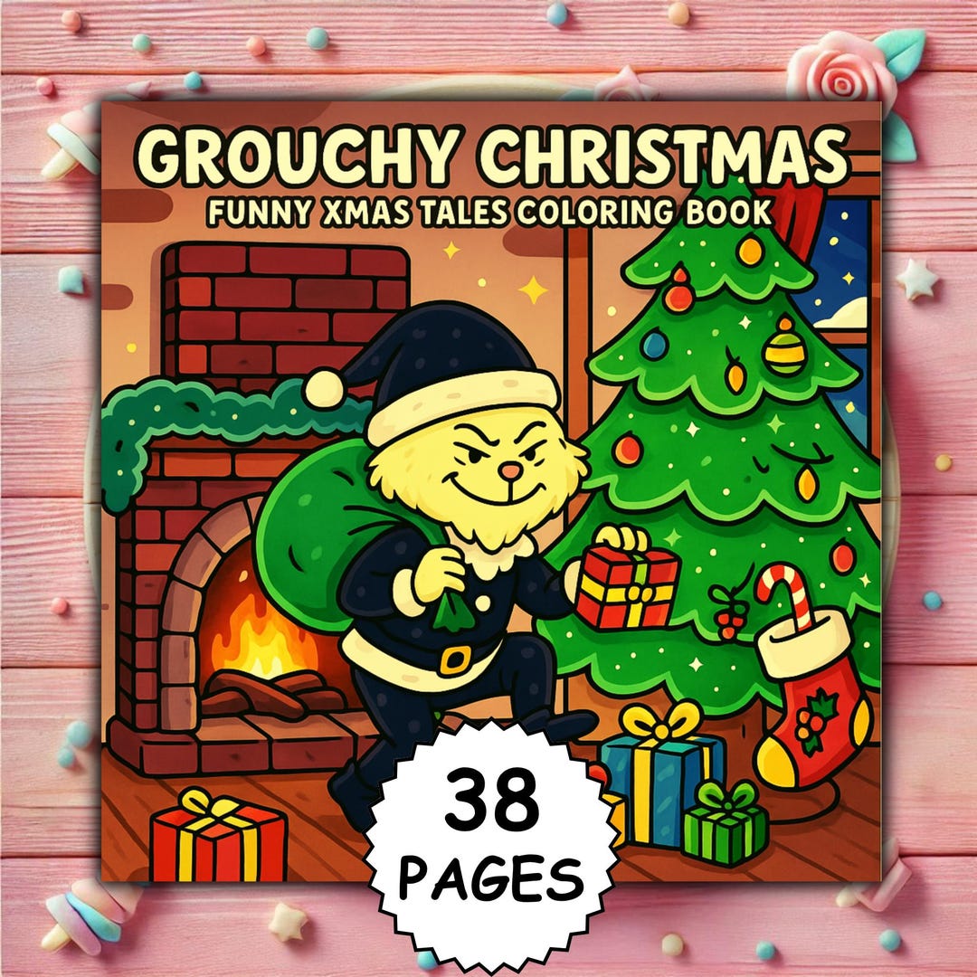 Grouchy Christmas Coloring Book – Funny Holiday Scenes (PDF Printable ...