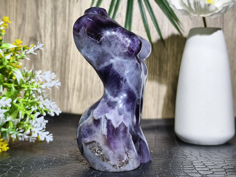 Amethyst Goddess Sculpture: Hand-carved Crystal Torso Figurine - Etsy