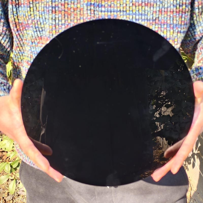 Obsidian Mirror - Etsy
