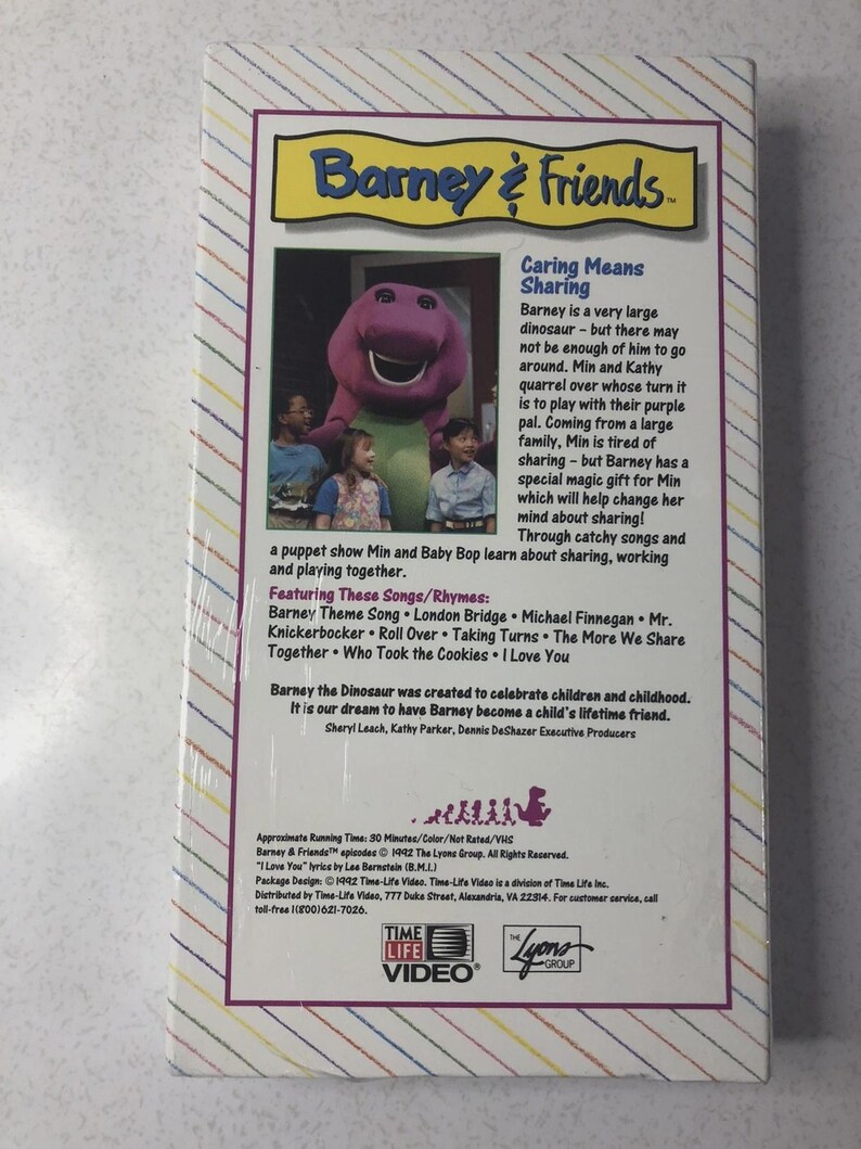 Brand New Barney Friends: Caring Means Sharing VHS Tape 1992 Lyons ...