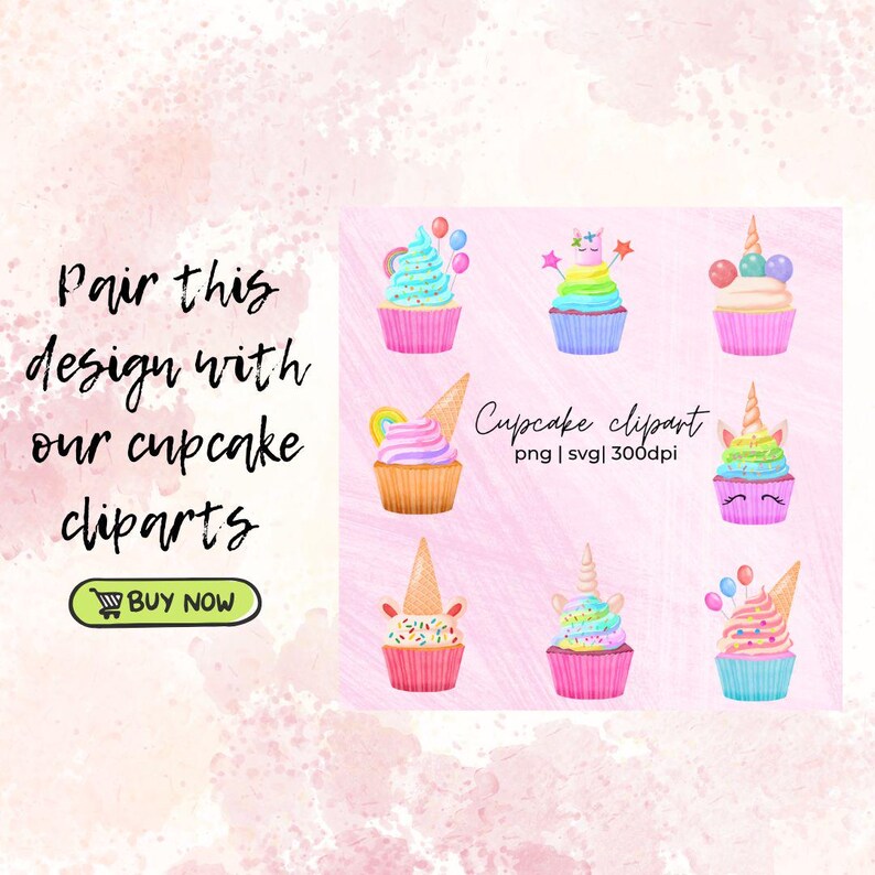 24 Watercolor Rainbow Unicorn Clipart, Magic Baby Unicorn PNG SVG ...