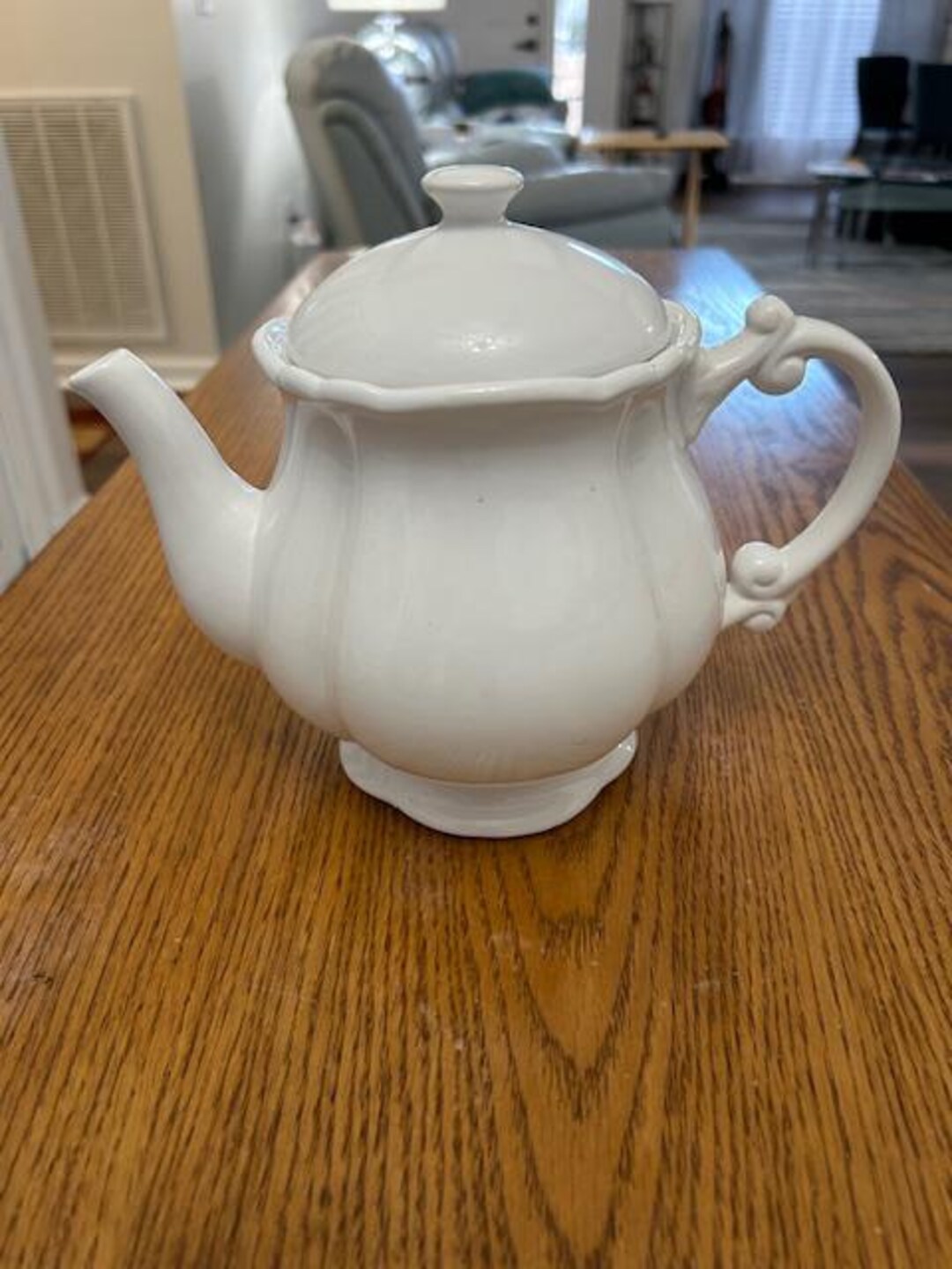 Vintage White Ceramic Teapot by Oh Gussie - Etsy