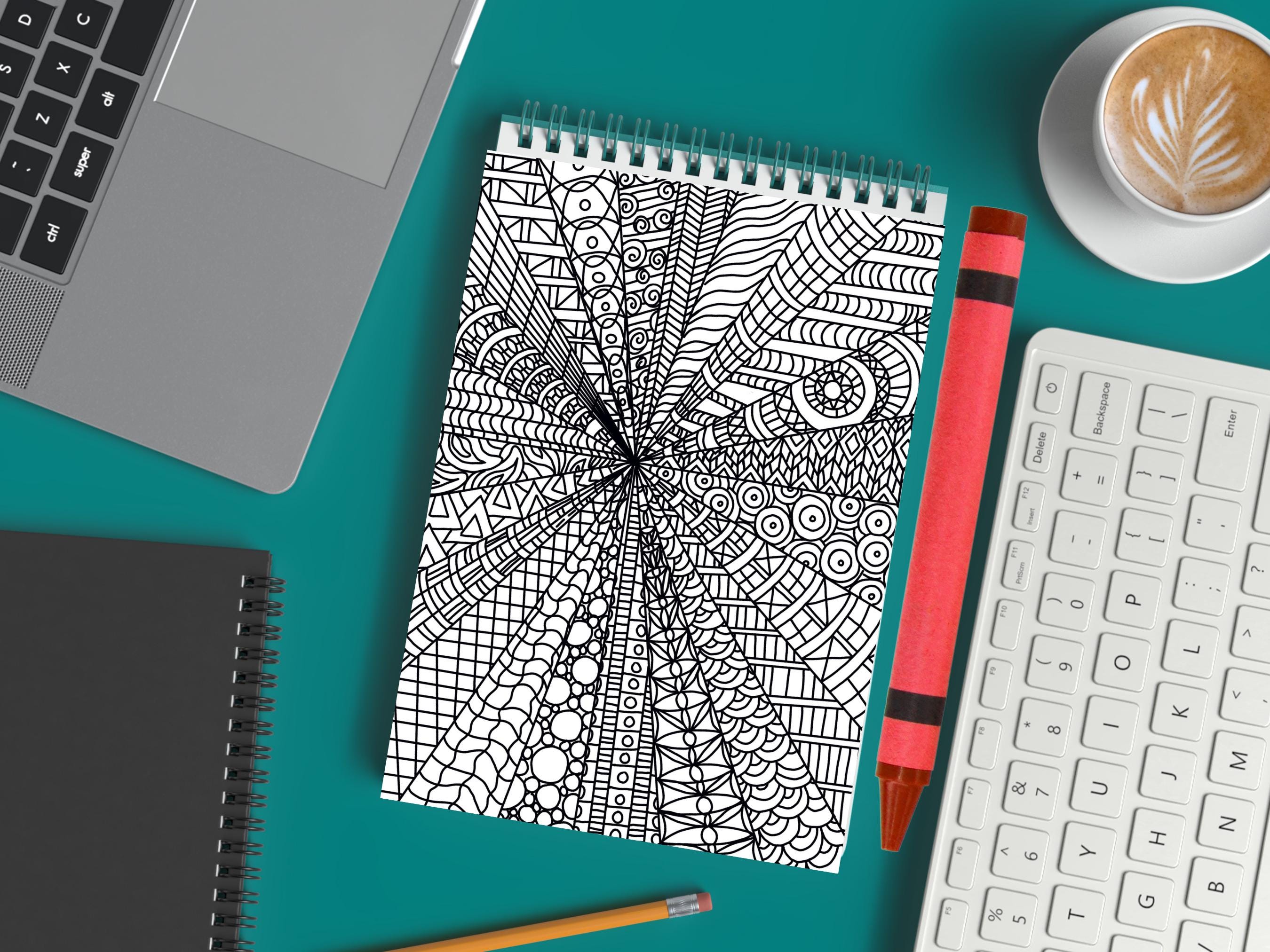 Zendoodle Flower Art, Digital Coloring Sheet, Handmade Doodles, Flower ...