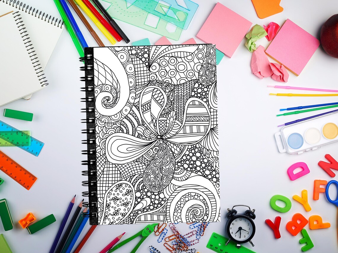 Zendoodle Flower Art, Digital Coloring Sheet, Handmade Doodles, Flower ...