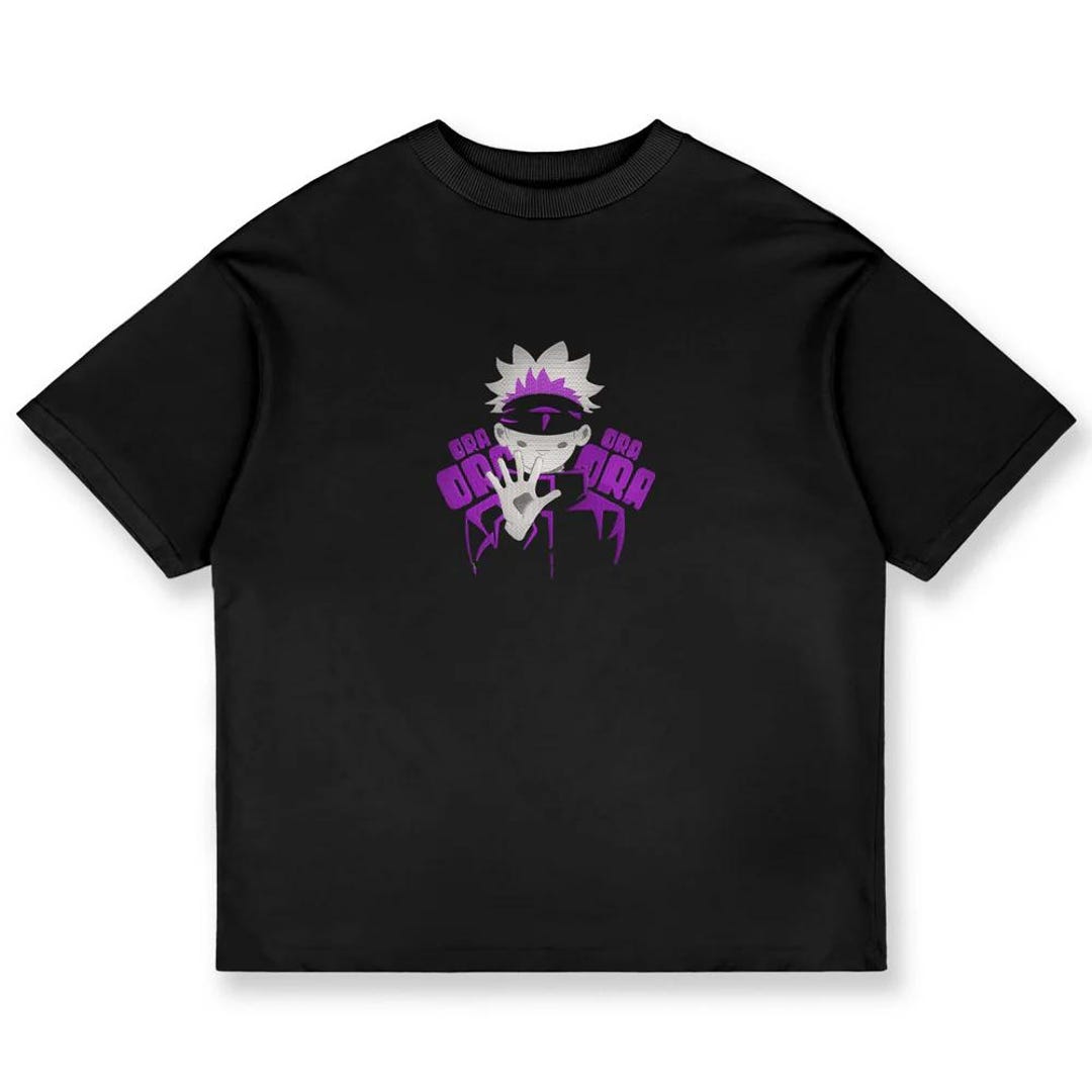 Gojo Satoru Embroidery T-shirt for Men & Women | Jujutsu Kaisen Anime ...
