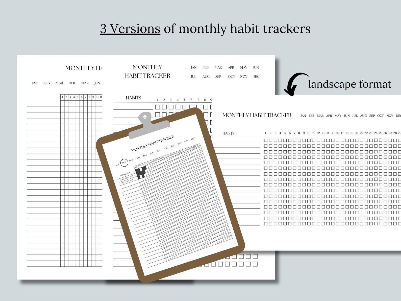 Habit Tracker Bundle Planner Pages Digital Instant Download Routine ...
