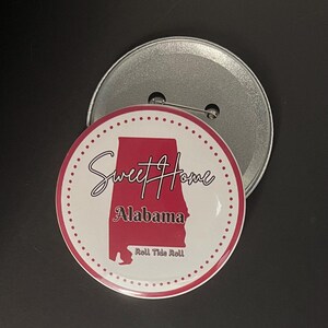 3” Gameday School Spirit Buttons University of Alabama Roll Tide Lank ...