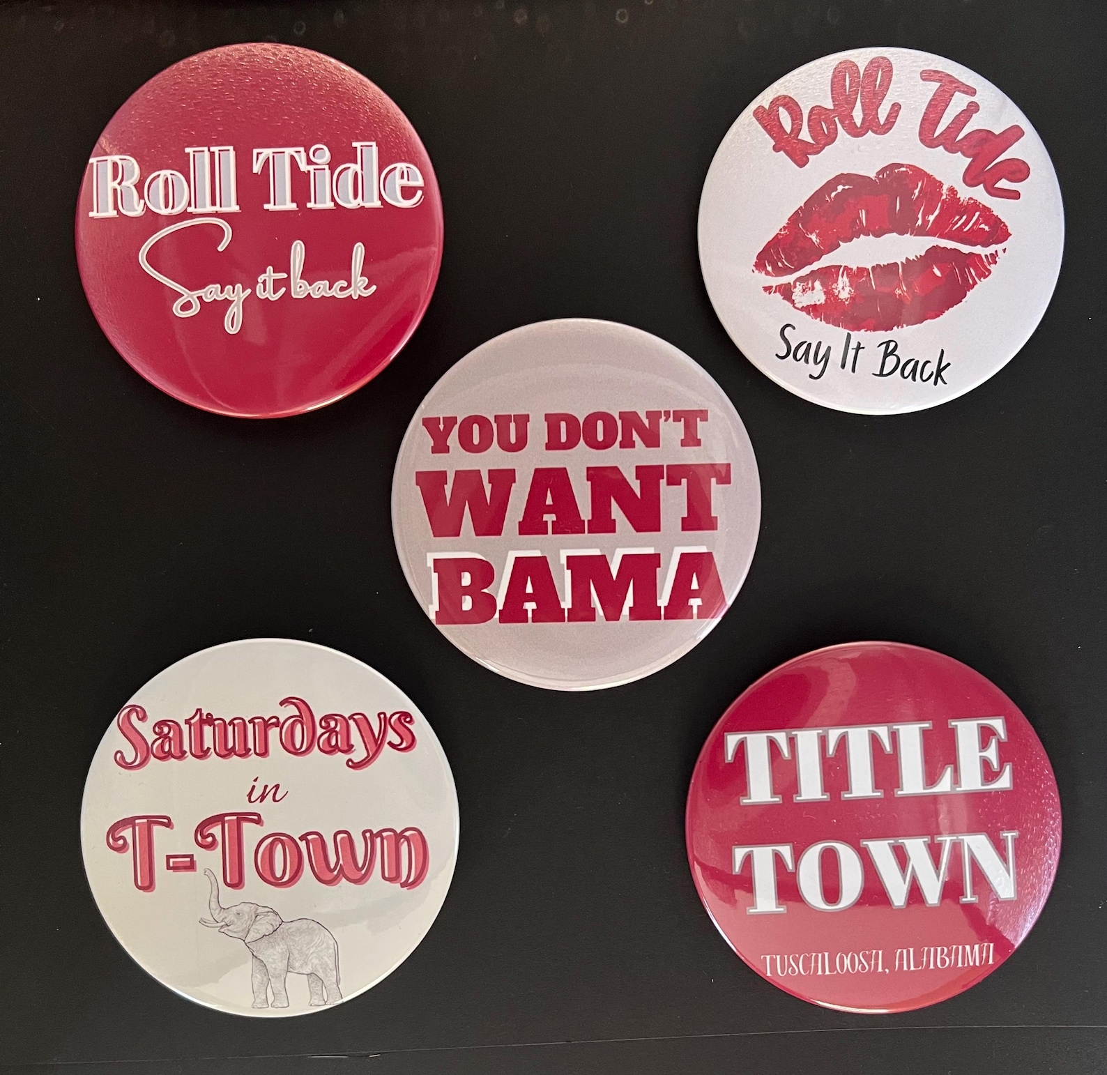 3” Gameday Buttons | UA | University of Alabama | Roll Tide | Crimson ...