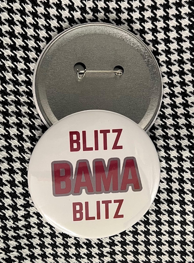 3” Gameday Buttons | UA | University of Alabama | Roll Tide | Crimson Tide | Game Day | Blitz ...