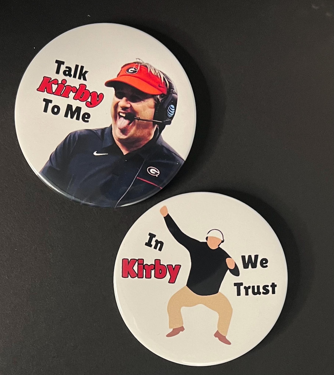 University of Georgia 3” Gameday Buttons Kirby Smart Football Metal Pin ...