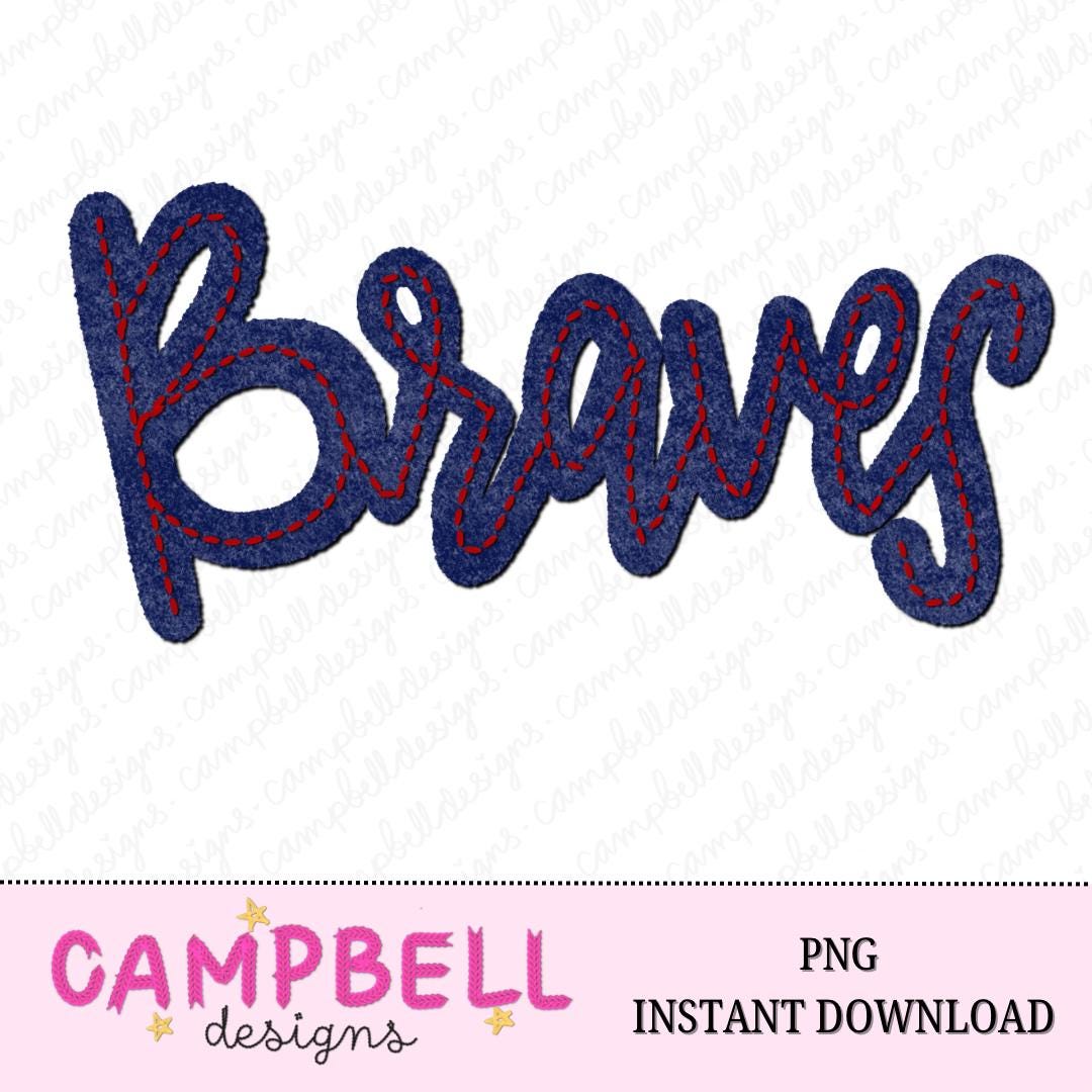 Braves Baseball Digital Tshirt Design, Instant Download, PNG ...