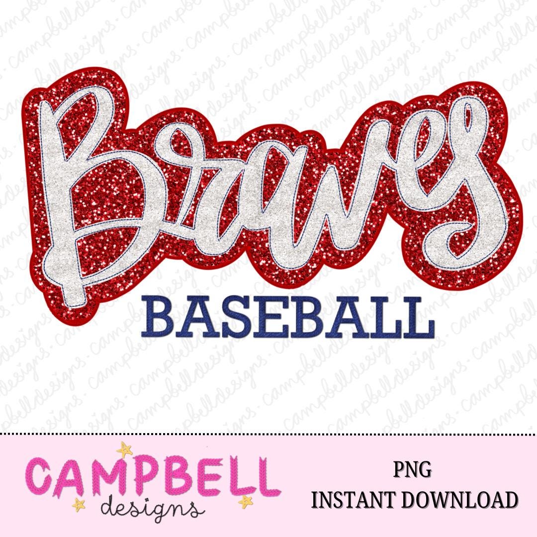 Braves Baseball Digital Tshirt Design, Instant Download, PNG ...