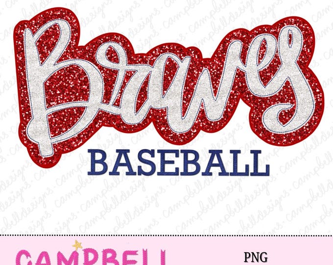 Braves Baseball Digital Tshirt Design, Instant Download, PNG ...
