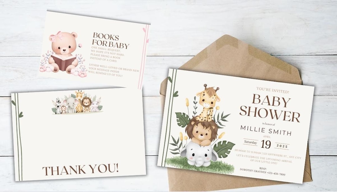 Gender Neutral Baby Shower Invitation Bundle - Etsy