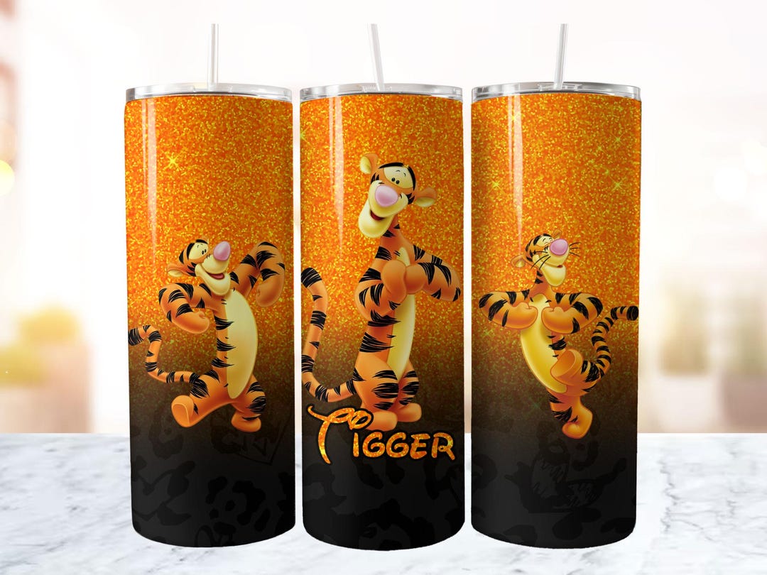 Tigger 20oz Skinny Tumbler PNG, Dlsney Cartoon 20oz Tumbler, Tigger ...