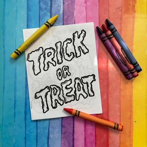 Printable Mini Halloween Coloring Book 8 Fun Pages for a DIY Halloween ...