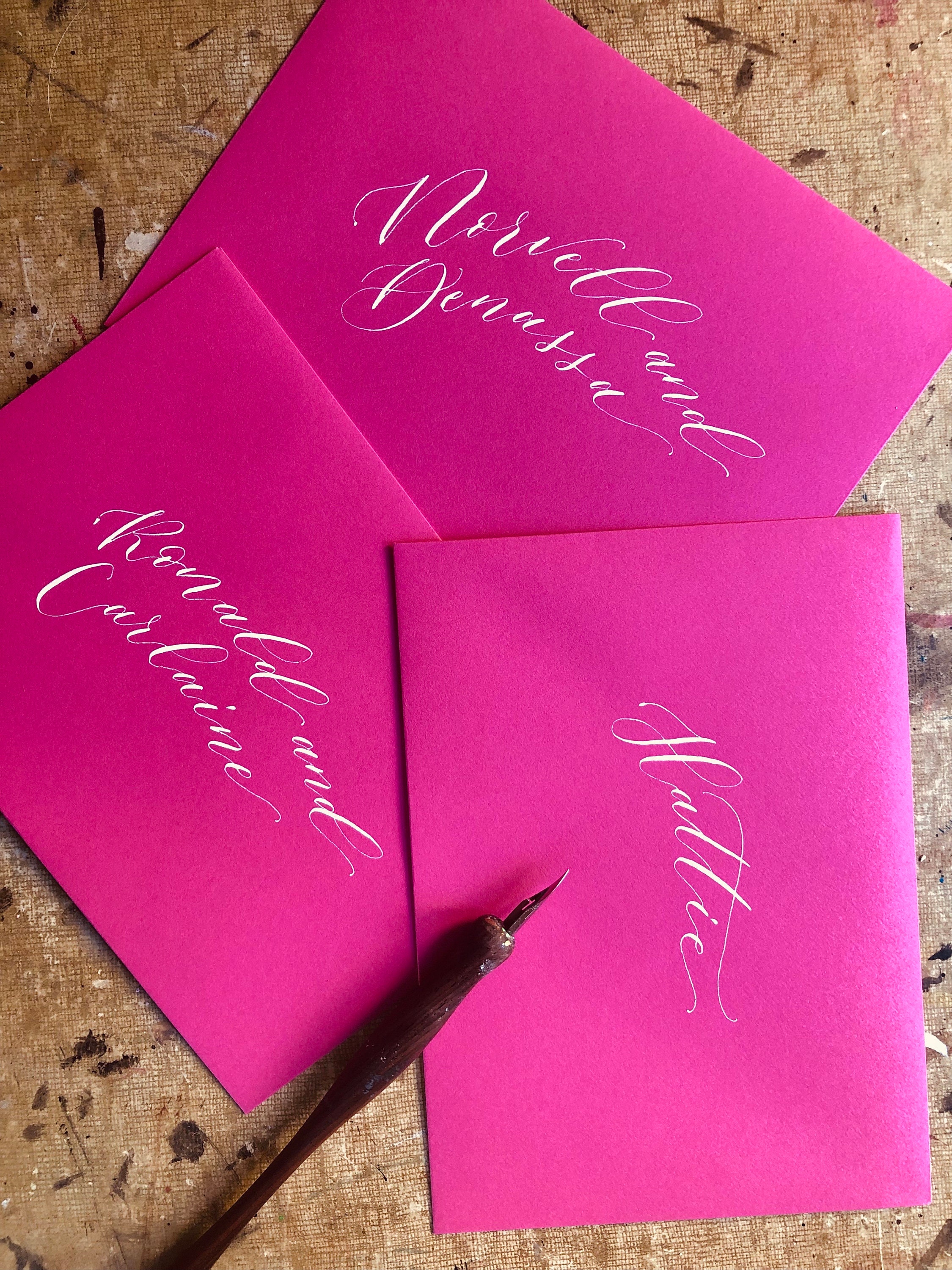 Modern Wedding Envelope Addressing / Hand Calligraphy Envelopes ...
