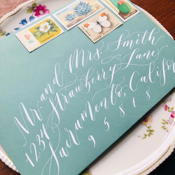 Wedding Envelope Calligraphy - Etsy