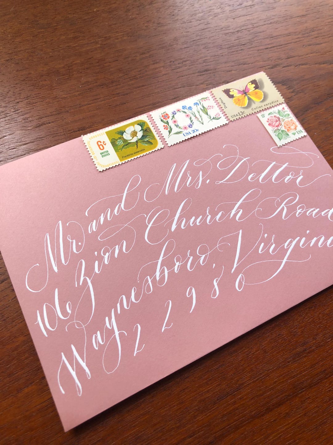 Hand Calligraphy Sample Wedding Invitation Envelope for Flat Lay ...