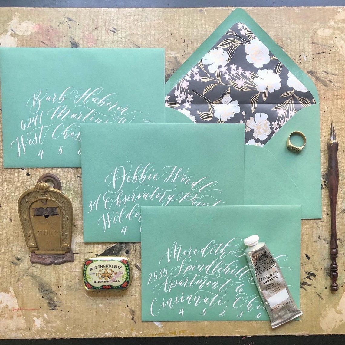 Wedding Calligraphy Envelope Addressing / Modern Calligraphy Envelopes ...