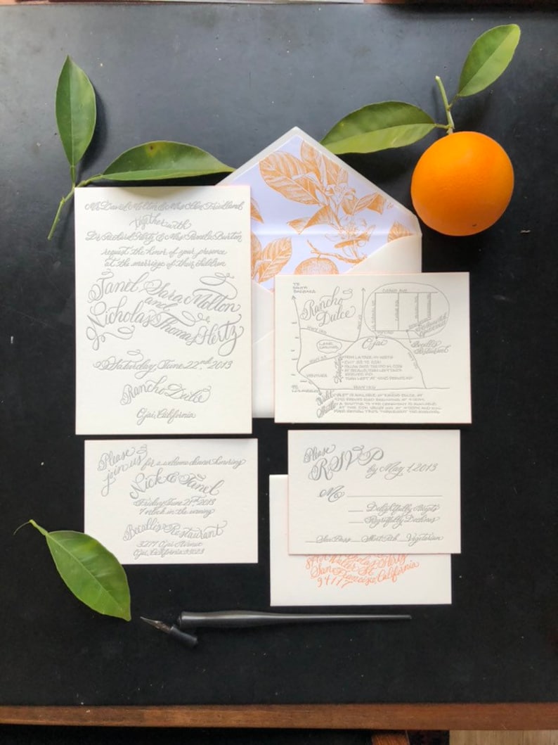 Calligraphy Wedding Invitation / Modern Calligraphy Invitation ...