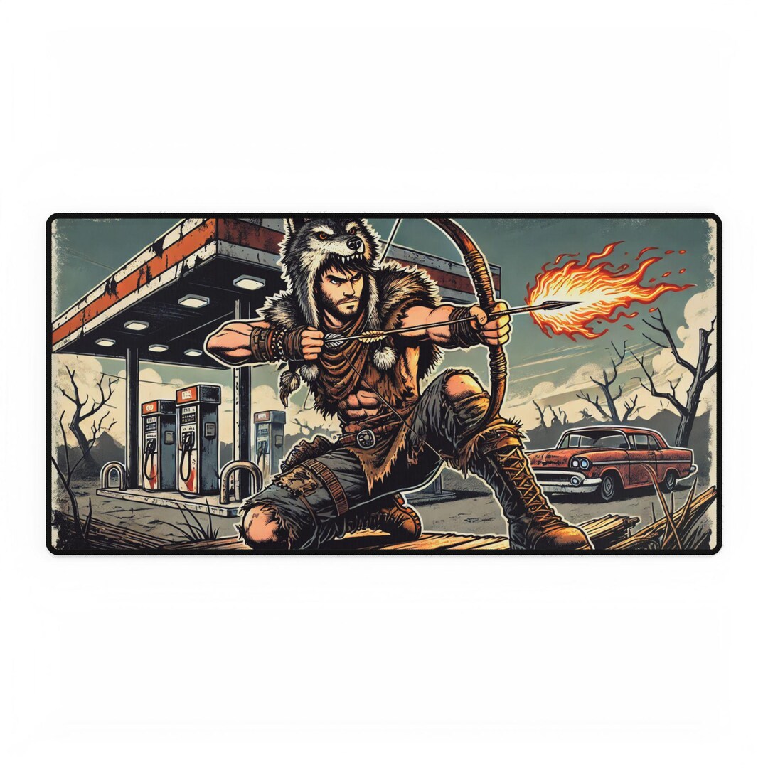 Rust Game Mouse Pad: Large Gaming Desk Mat, PC Gamer Decor - Etsy