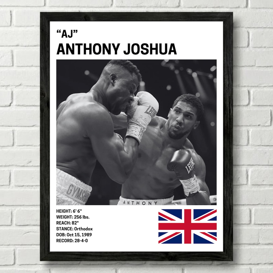 Anthony Joshua Poster, Boxing Posters, Boxing Prints, Wall Art Decor ...