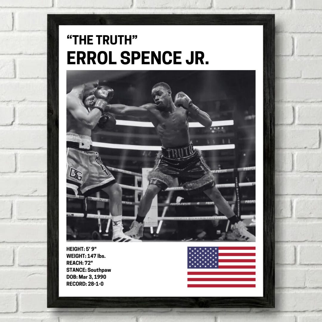 Errol Spence Jr Poster, Boxer Fighter Wall Art Decor,the Truth, Boxing ...