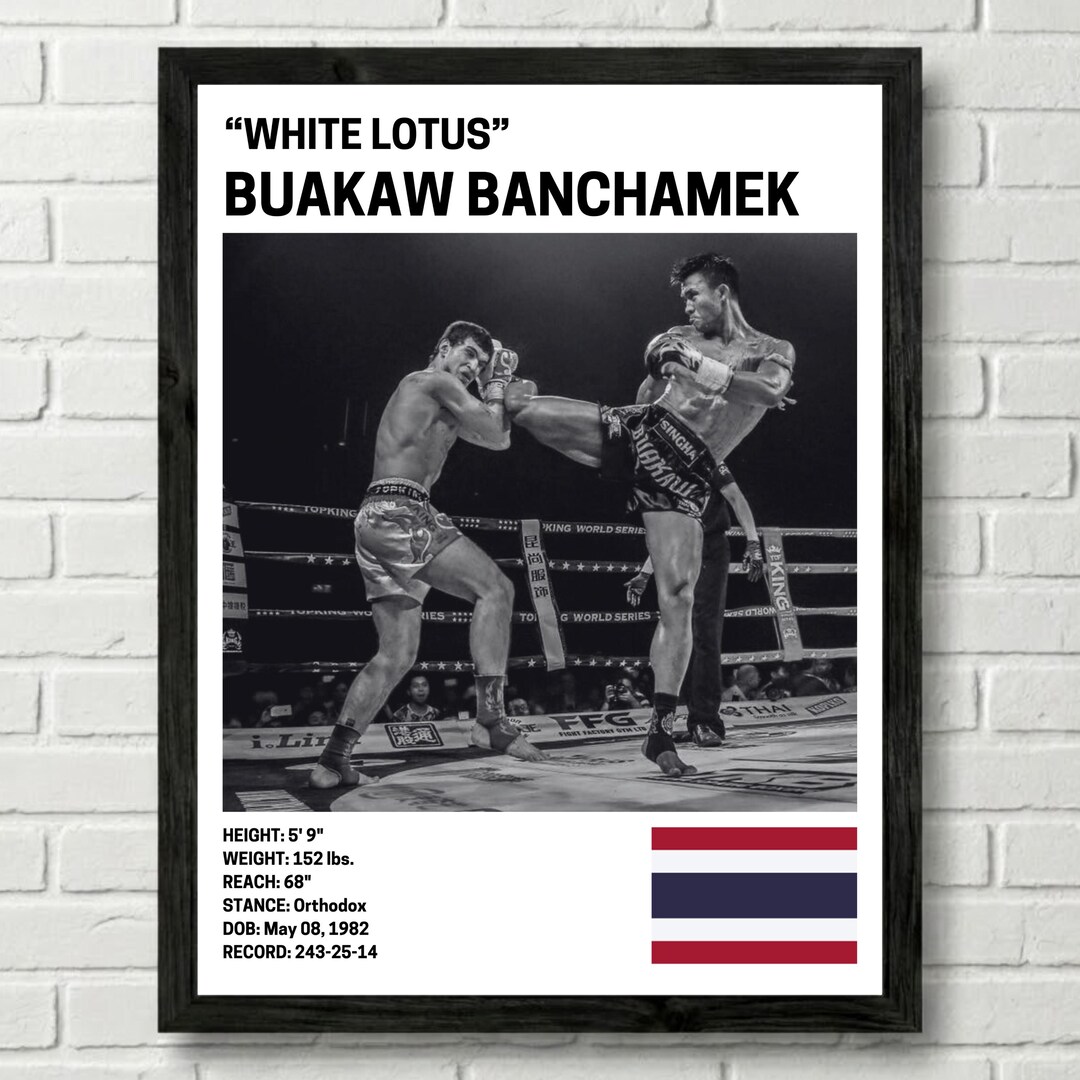 Buakaw Banchamek Poster, Muay Thai, MMA, Fighter Wall Art, ONE ...