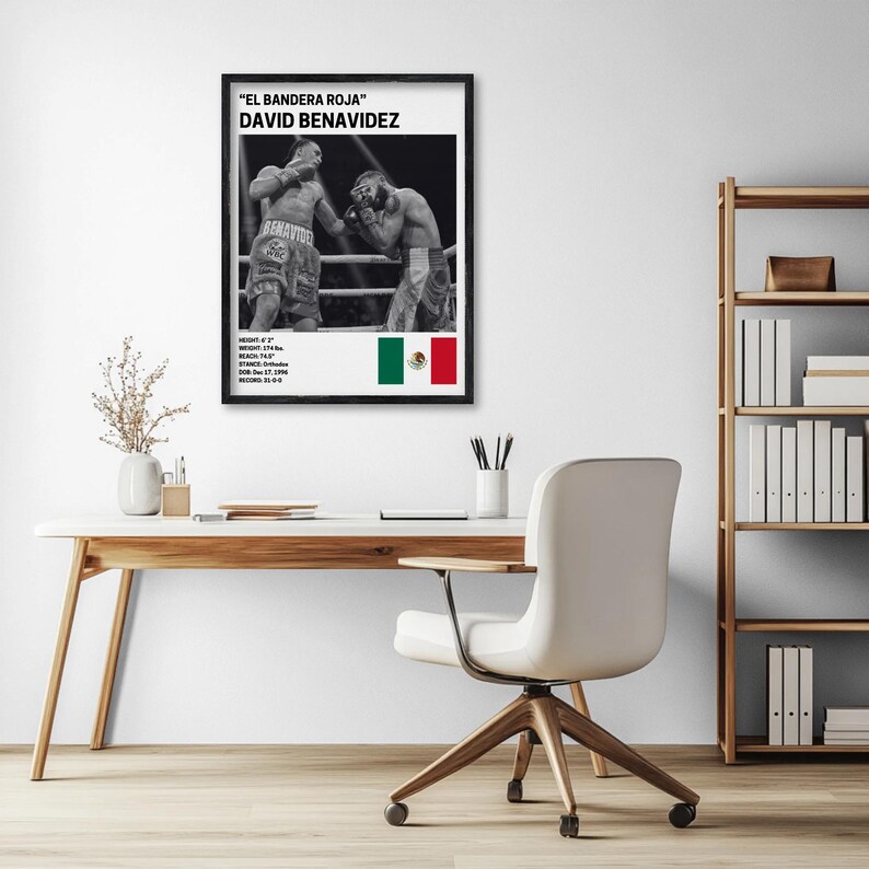 David Benavidez Poster, Boxing Posters, Boxing Prints, Wall Art Decor ...