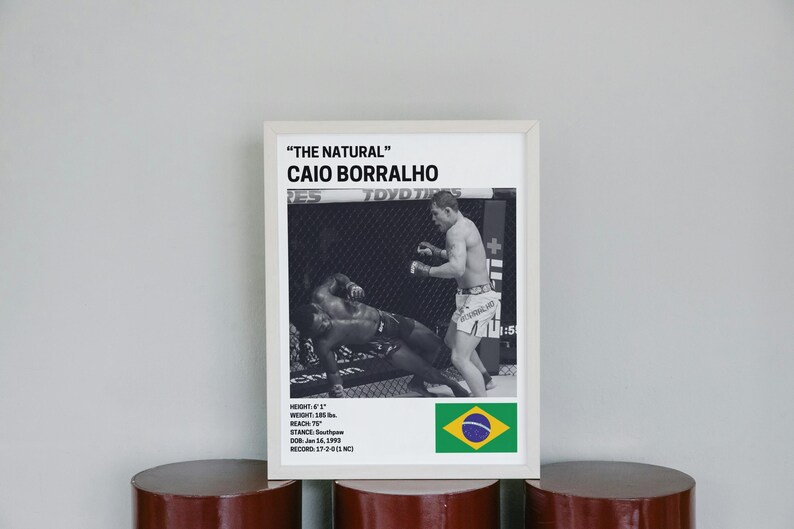Caio Borralho Poster, Fighter Wall Art Decor, UFC, Mixed Martial Arts ...