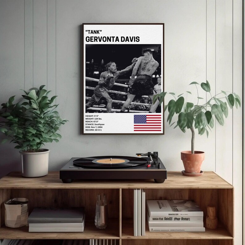 Gervonta Davis Poster, Boxer Fighter Wall Art Decor, Tank, Boxing ...