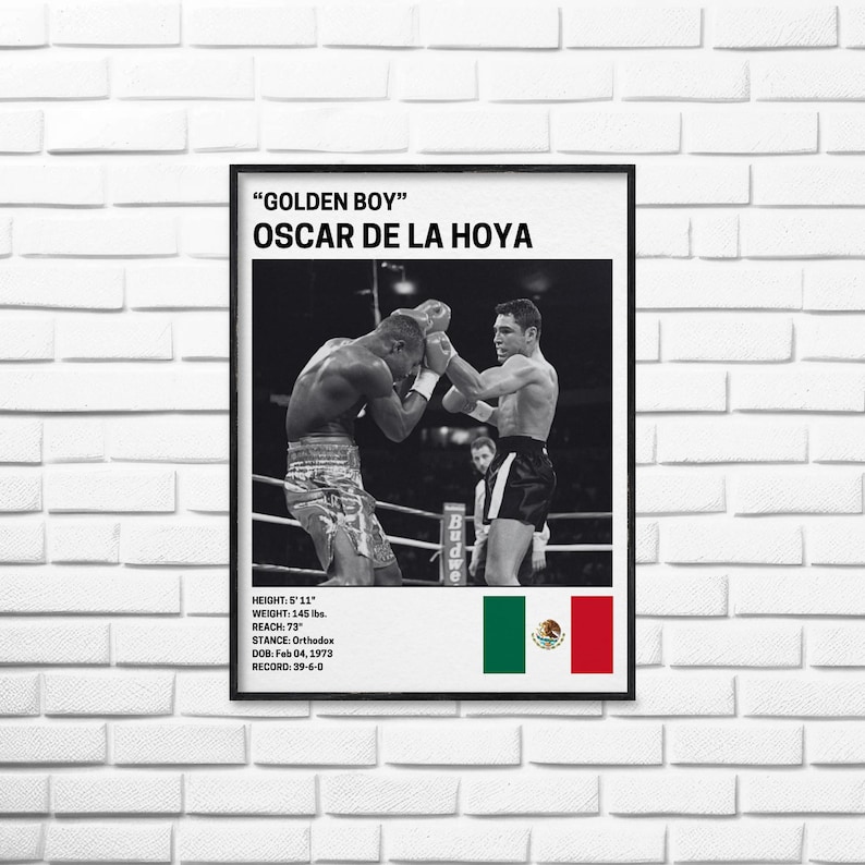 Oscar De La Hoya Poster, Boxing Posters, Boxing Prints, Wall Art Decor ...
