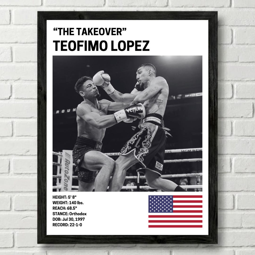Teofimo Lopez Poster, Boxing Posters, Boxing Prints, Wall Art Decor ...