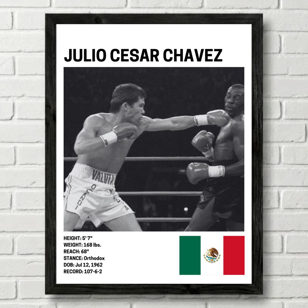 Julio Cesar Chavez Poster, Boxing Posters, Boxing Prints, Wall Art ...