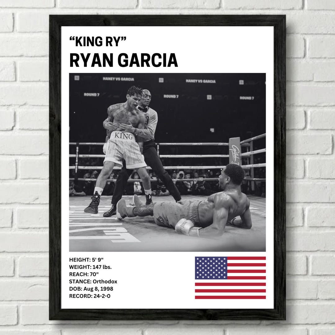 Ryan Garcia Poster, Boxing Posters, Boxing Prints, Wall Art Decor ...