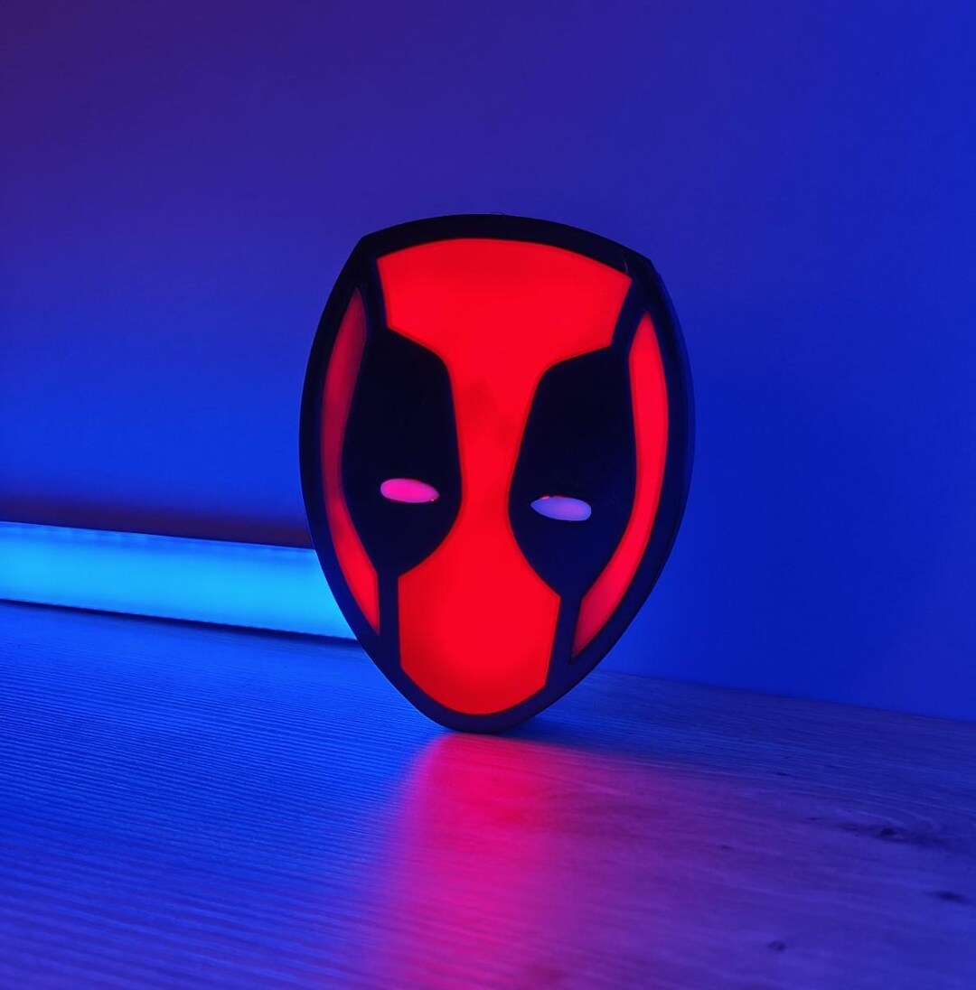 LED Lamp Deadpool | Marvel | Deadpool Light Box - Etsy