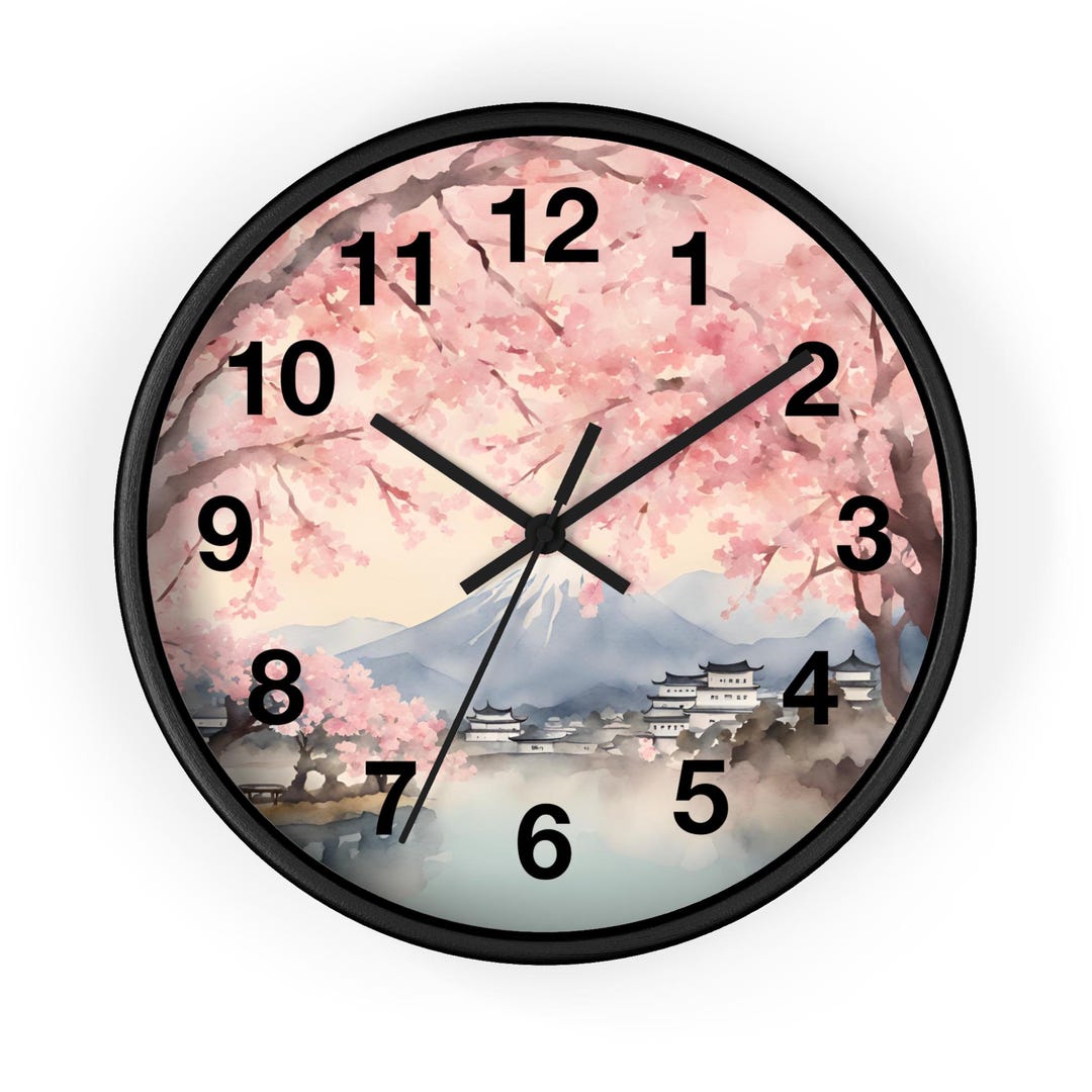 Cherry Blossom Wall Clock: Japanese Sakura Floral Decor - Etsy