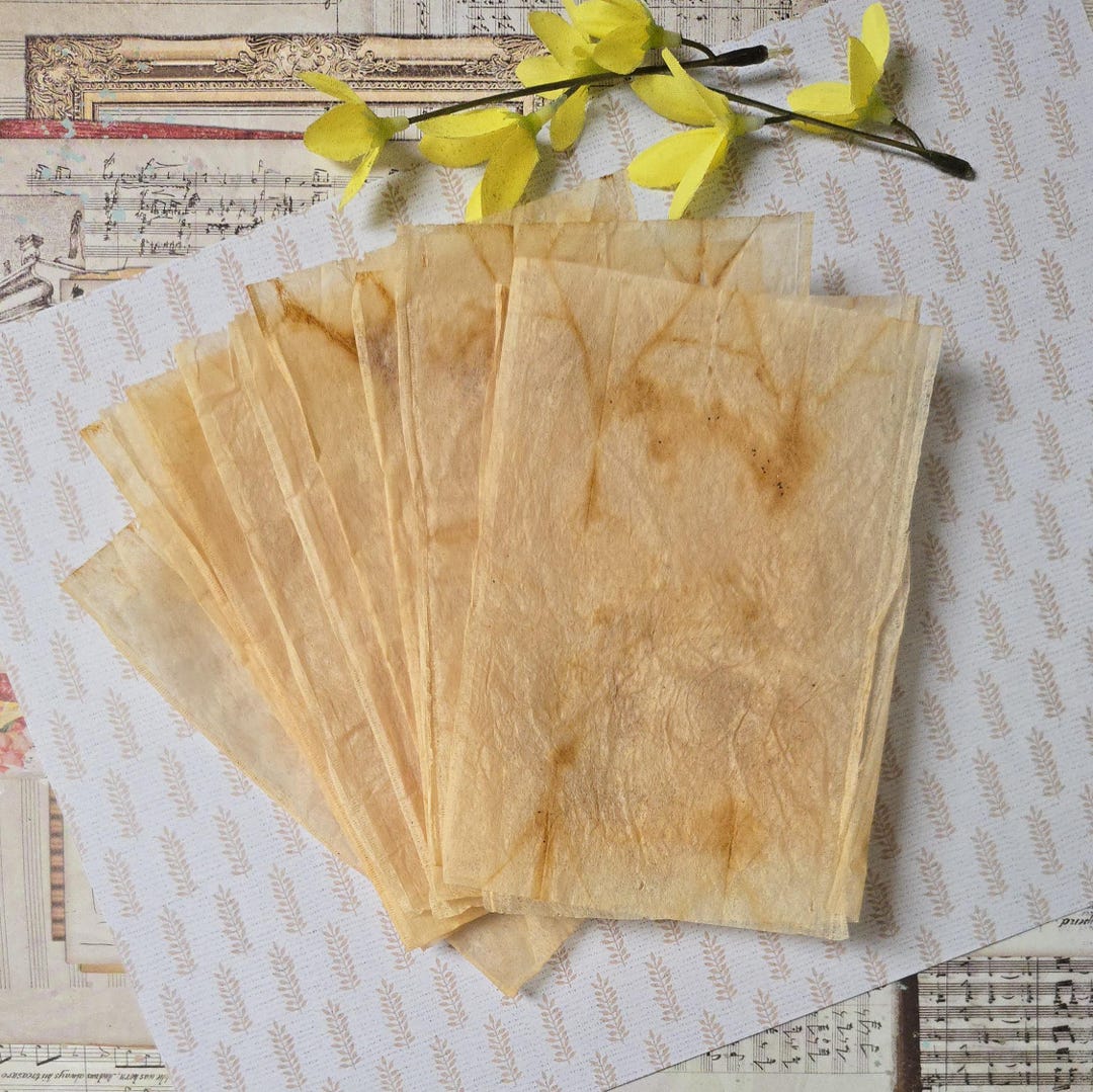 10 Stained Tea Bag Papers Ephemera Junk Journal Papers Scrapbooking ...